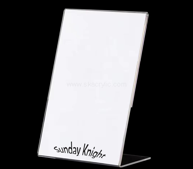 Wholesale custom plexiglass L shape A4 sign holder SH-980