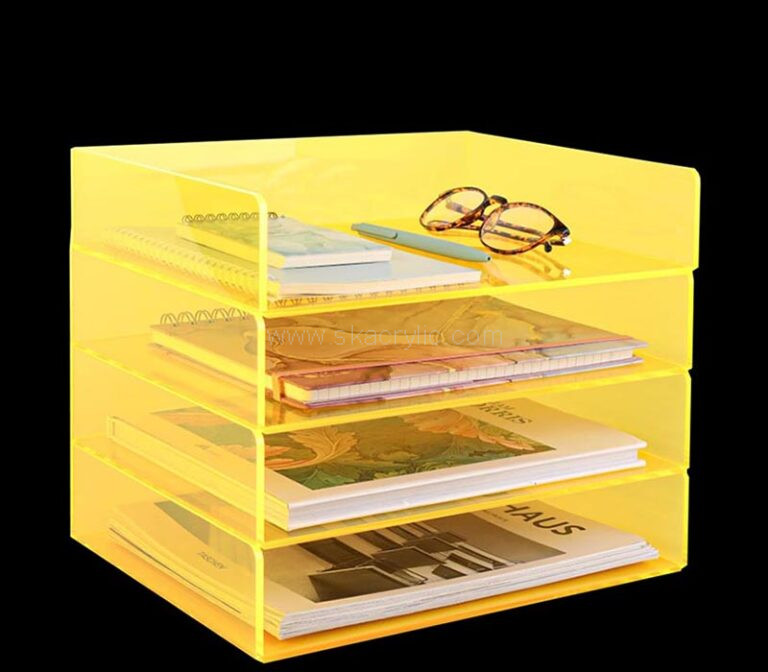Custom acrylic desk stackable letter trays